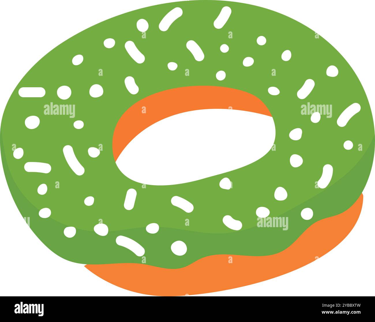 Matcha donut color icon. Delicious sweet pastry Stock Vector Image ...