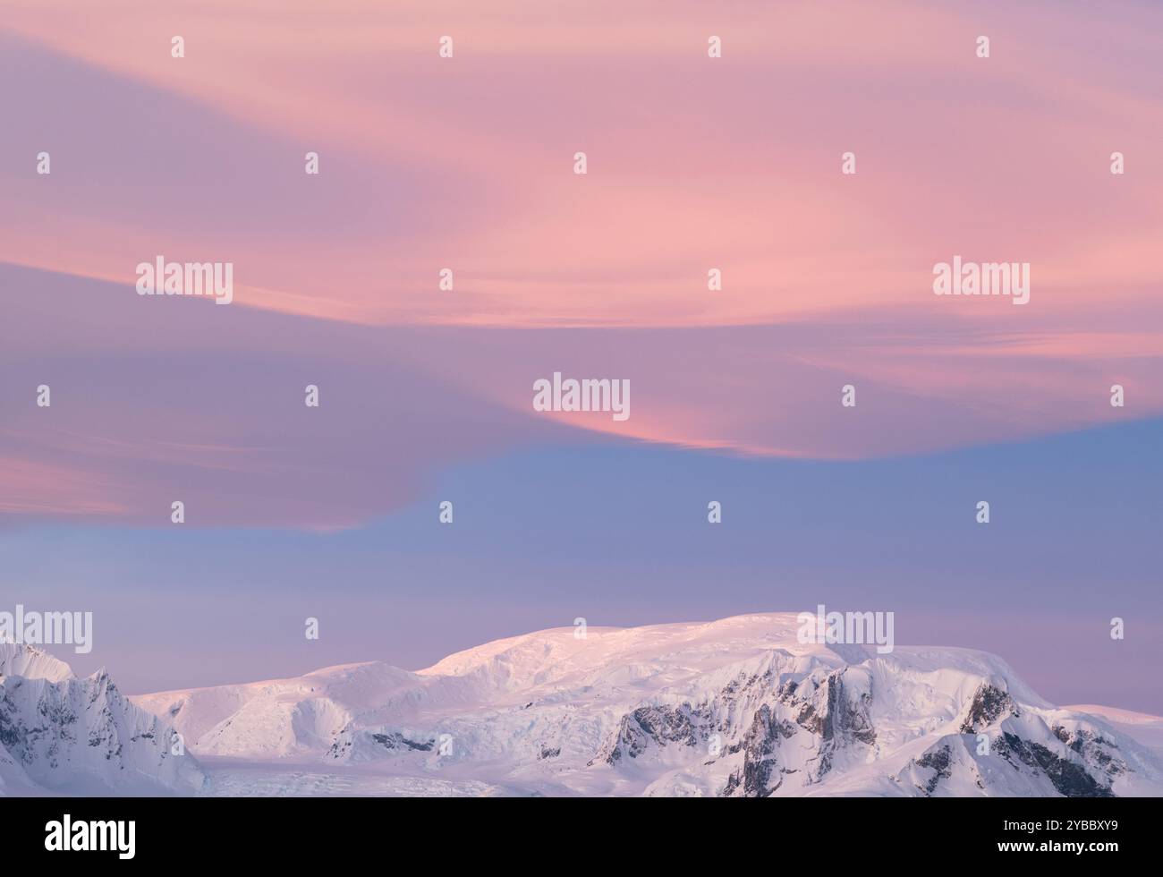 Cloudscape with rare Nacreous clouds at sunset in Antarctica. Sk Stock ...