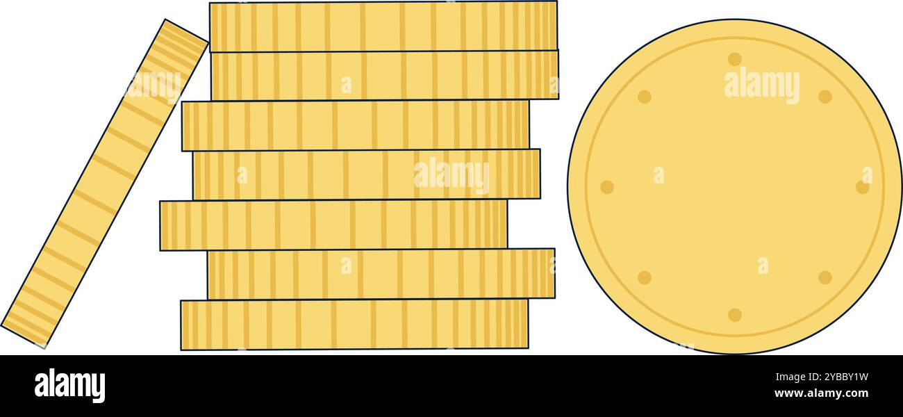 Golden coins stack color icon. Money symbol Stock Vector Image & Art ...