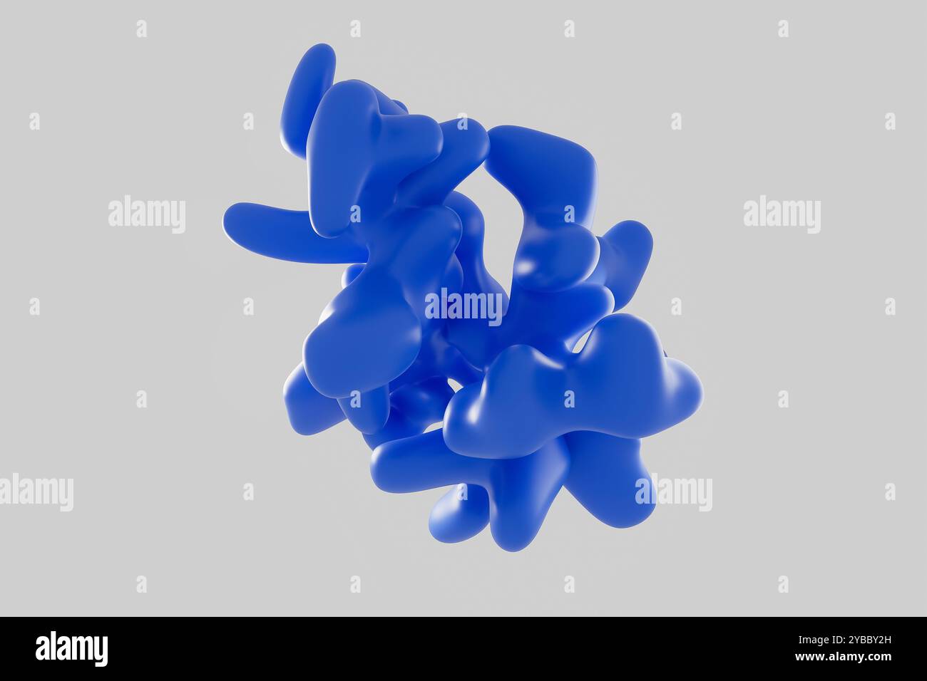 A blue blob of something that looks like a blob of jelly Stock Photo ...