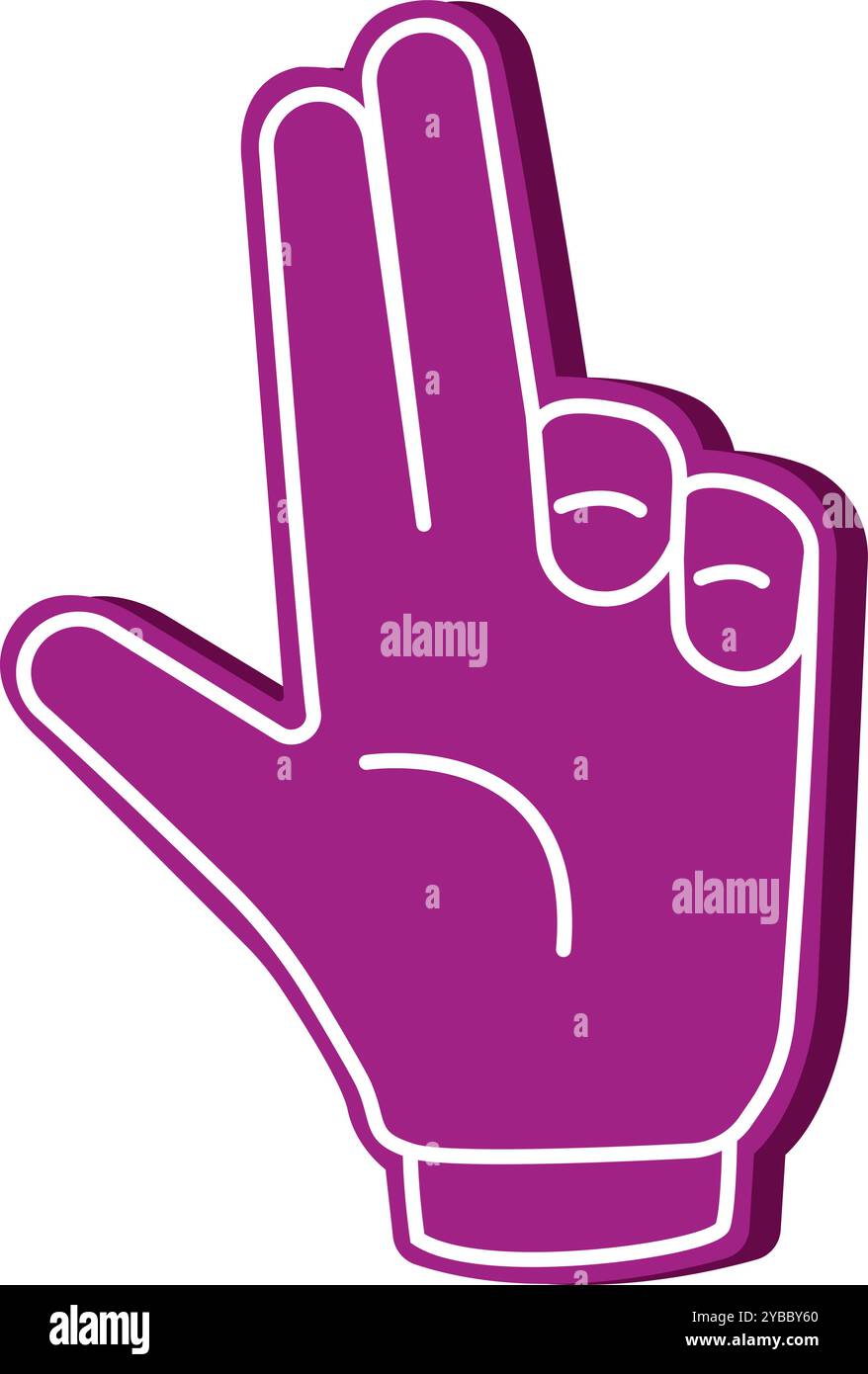 Two fingers fan hand. Foam palm gesture Stock Vector Image & Art - Alamy