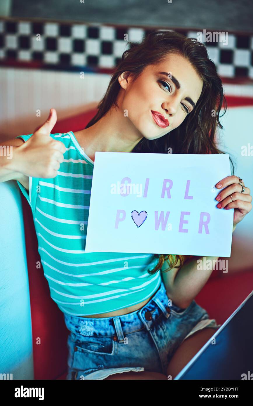 Female girl power poster hi-res stock photography and images - Alamy