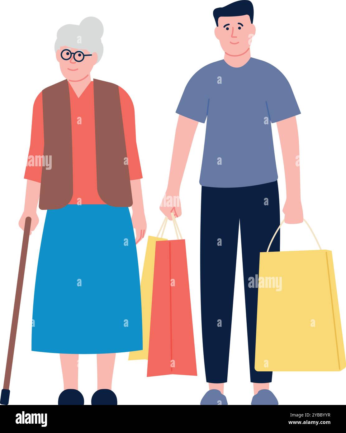 Help carry shopping Cut Out Stock Images & Pictures - Alamy