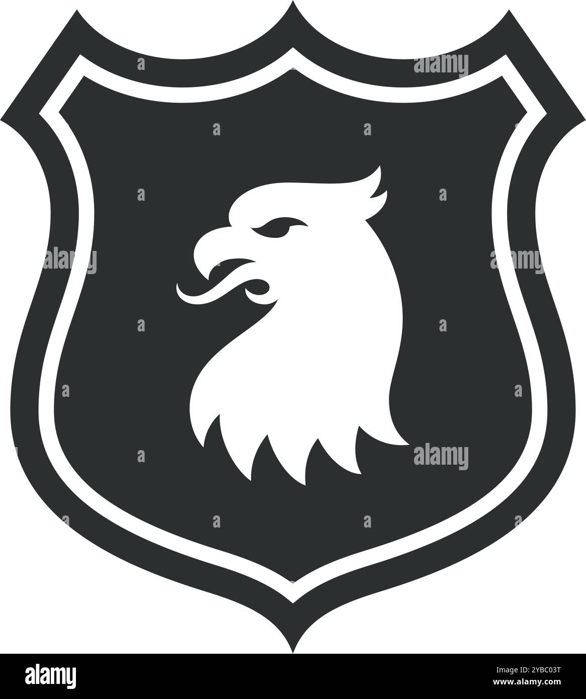 Animal shield. Royal heraldic insignia black icon Stock Vector Image ...