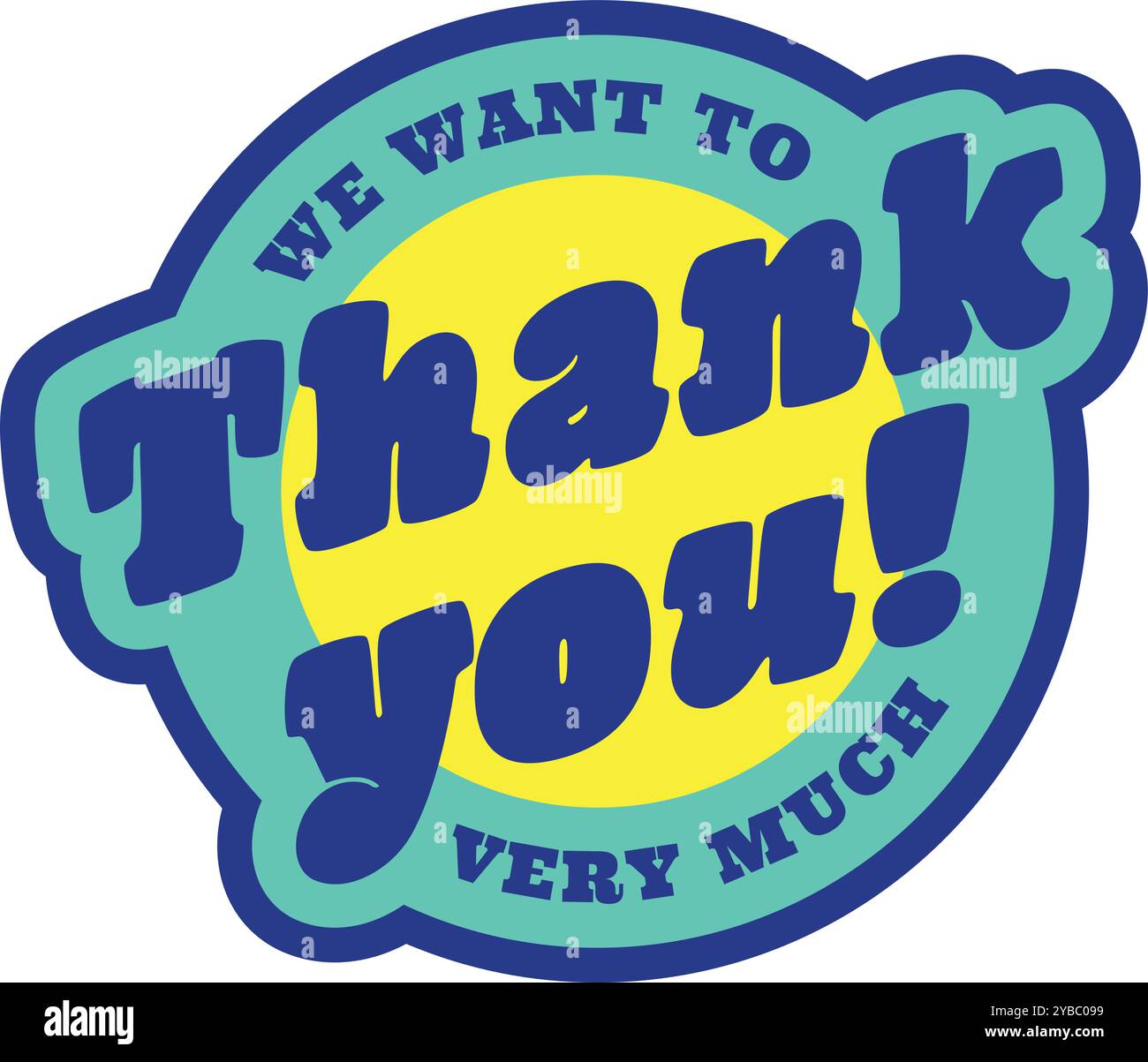 Thank you retail tag. Positive round sticker Stock Vector Image & Art ...