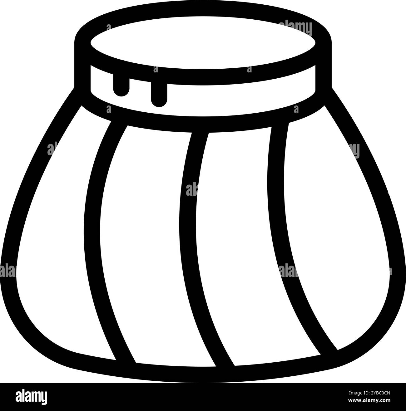 Simple vector line art illustration of a traditional scottish kilt worn ...