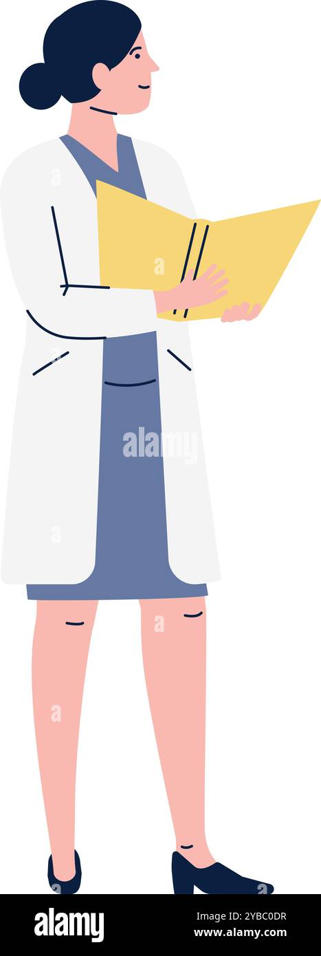 Female professional reading document Cut Out Stock Images & Pictures ...