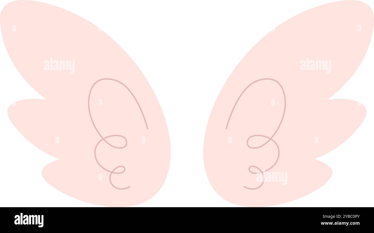 Magic wings drawing. Cute color bird symbol Stock Vector Image & Art ...