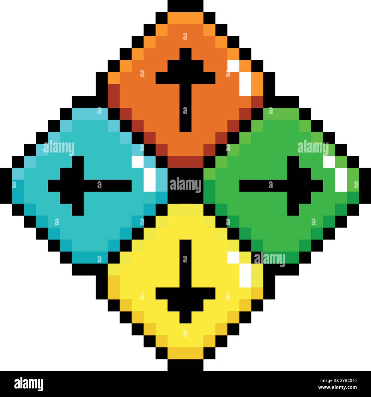 Pixel buttons. Digital arcade arrows color elements Stock Vector Image ...