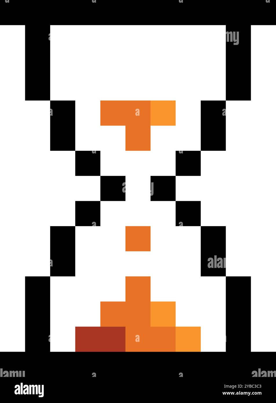 Hourglass pixel icon. Time symbol. Game clock Stock Vector Image & Art ...