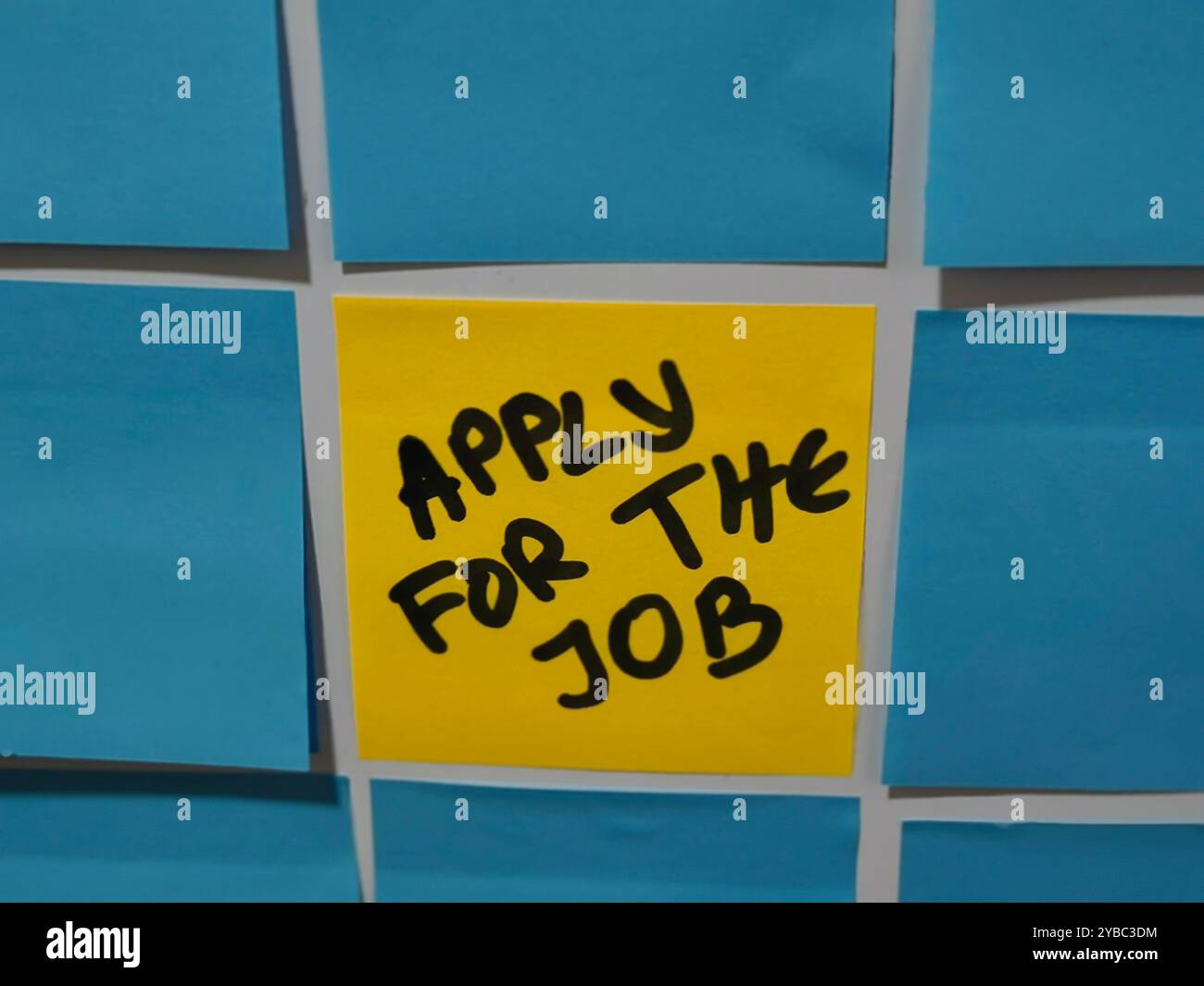 Career Shift. Blue Sticky Notes Surrounding a Yellow Center Note with ...