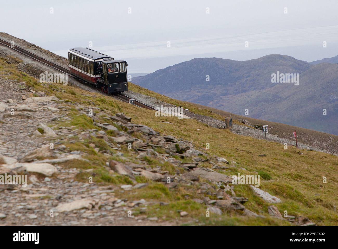 Snowdon Mountain Railway in Gwynedd, north-west Wales Stock Photo - Alamy
