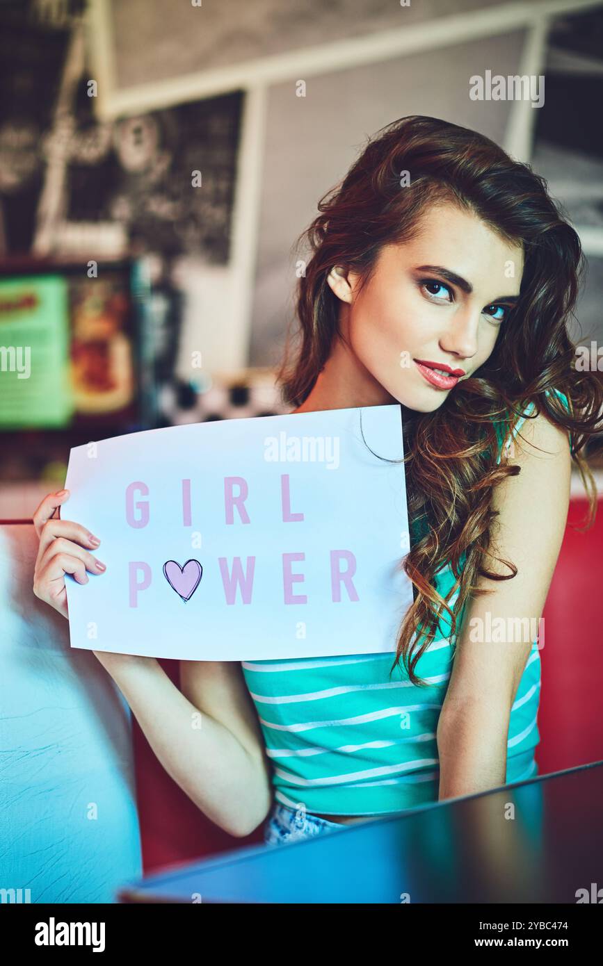 Female girl power poster hi-res stock photography and images - Alamy