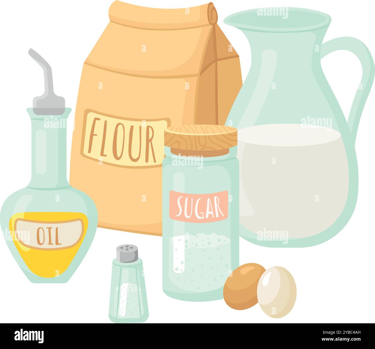 Mixing brown sugar Stock Vector Images - Alamy