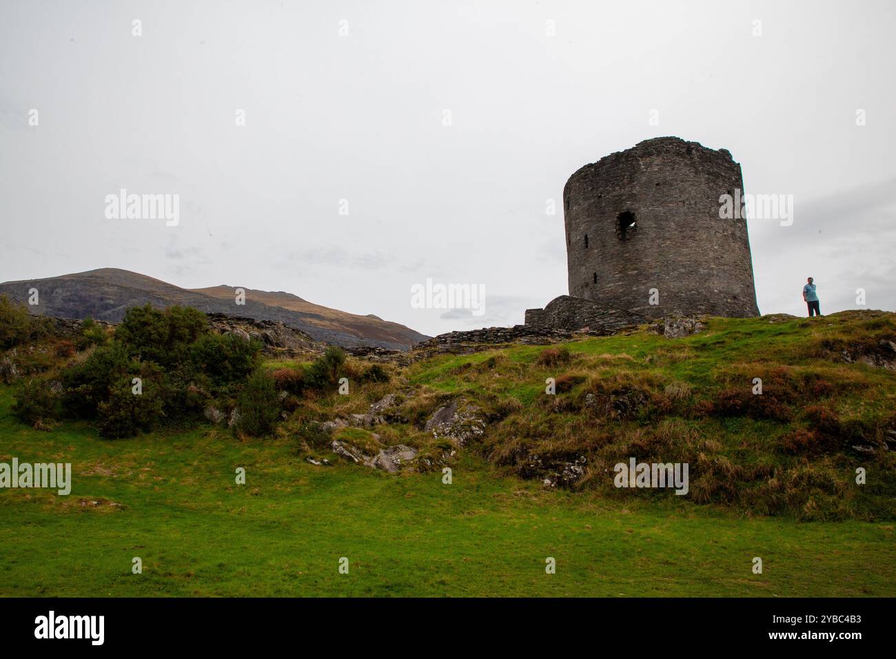 Dolbadarn Castle (Castell Dolbadarn) in the Llanberis Pass, in northern ...