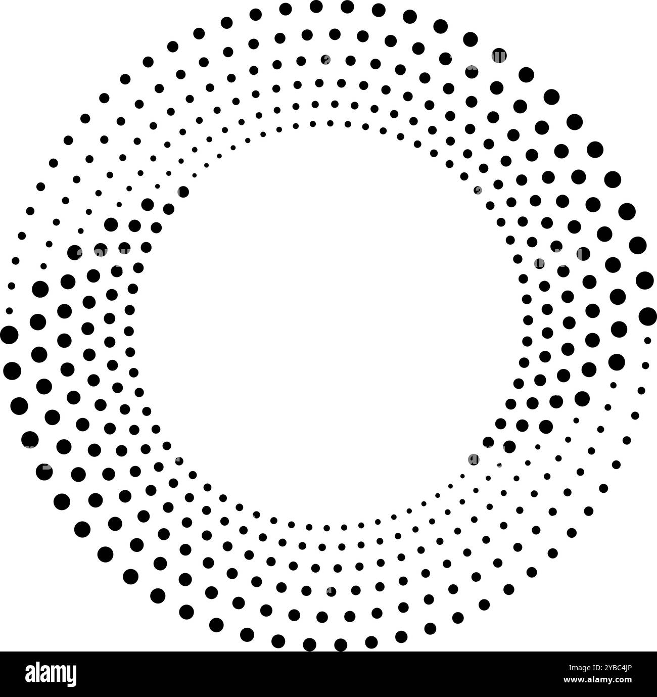 Halftone round border. Creative circle frame template Stock Vector ...