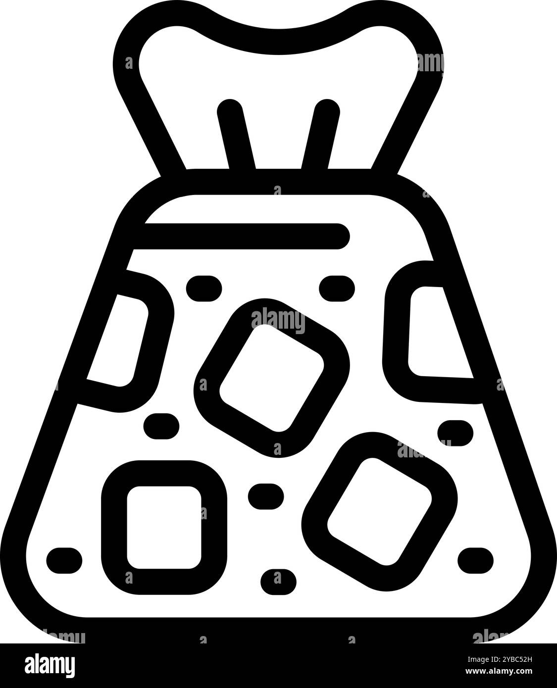 Simple vector illustration of a bag of ice cubes, perfect for ...