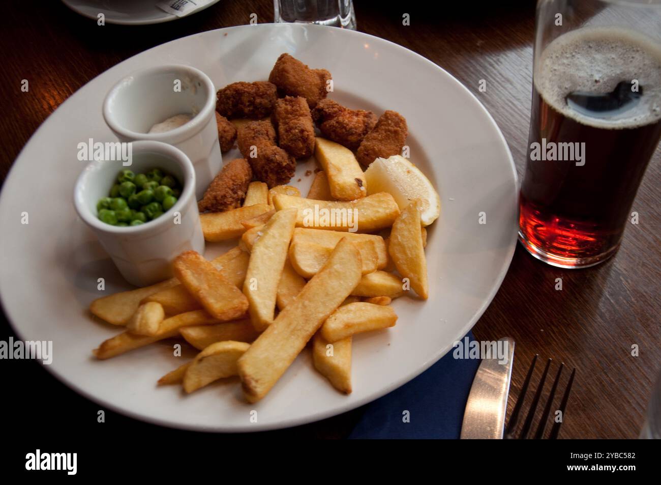 Scampi and Chips, Pub meal, Smithfield, England, United Kingdom Stock ...