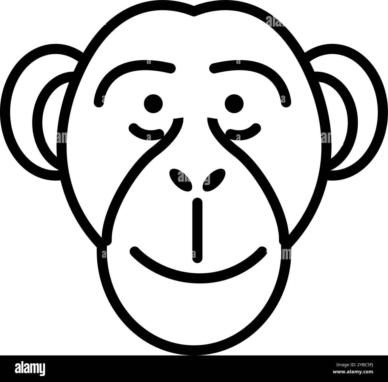A smiling monkey with its eyes closed Stock Vector Image & Art - Alamy