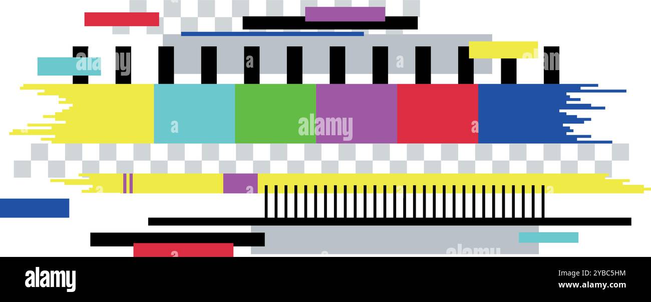 Screen glitch effect broken Cut Out Stock Images & Pictures - Alamy