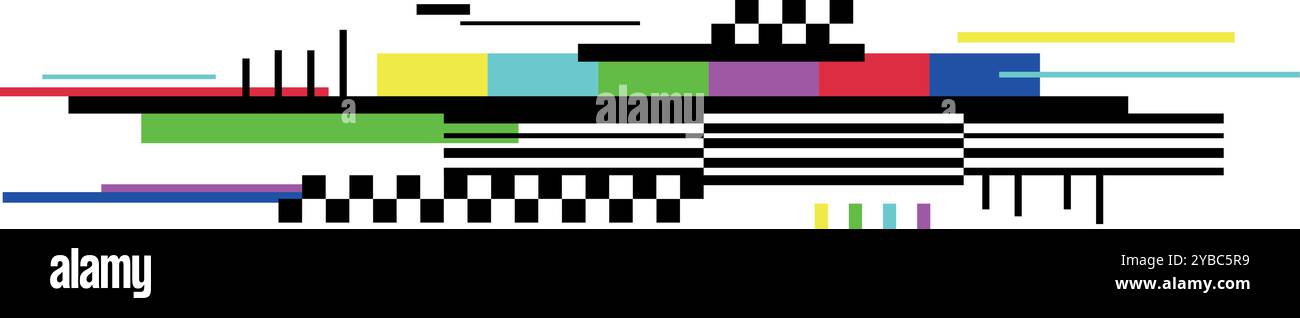 A colorful and abstract image with many different colored lines and ...