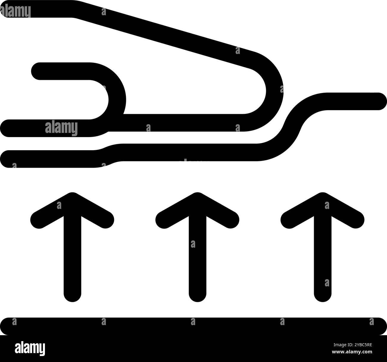 Breathable textile passing airflow test, icon showing breathability ...