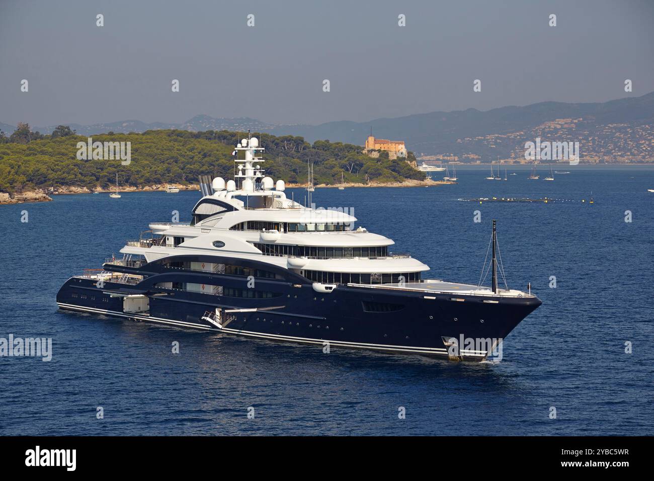 Helicopter aerial photos of the 134m megayacht Serene owned by Mohammed ...