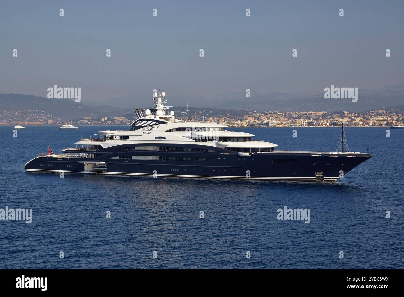 Helicopter aerial photos of the 134m megayacht Serene owned by Mohammed ...
