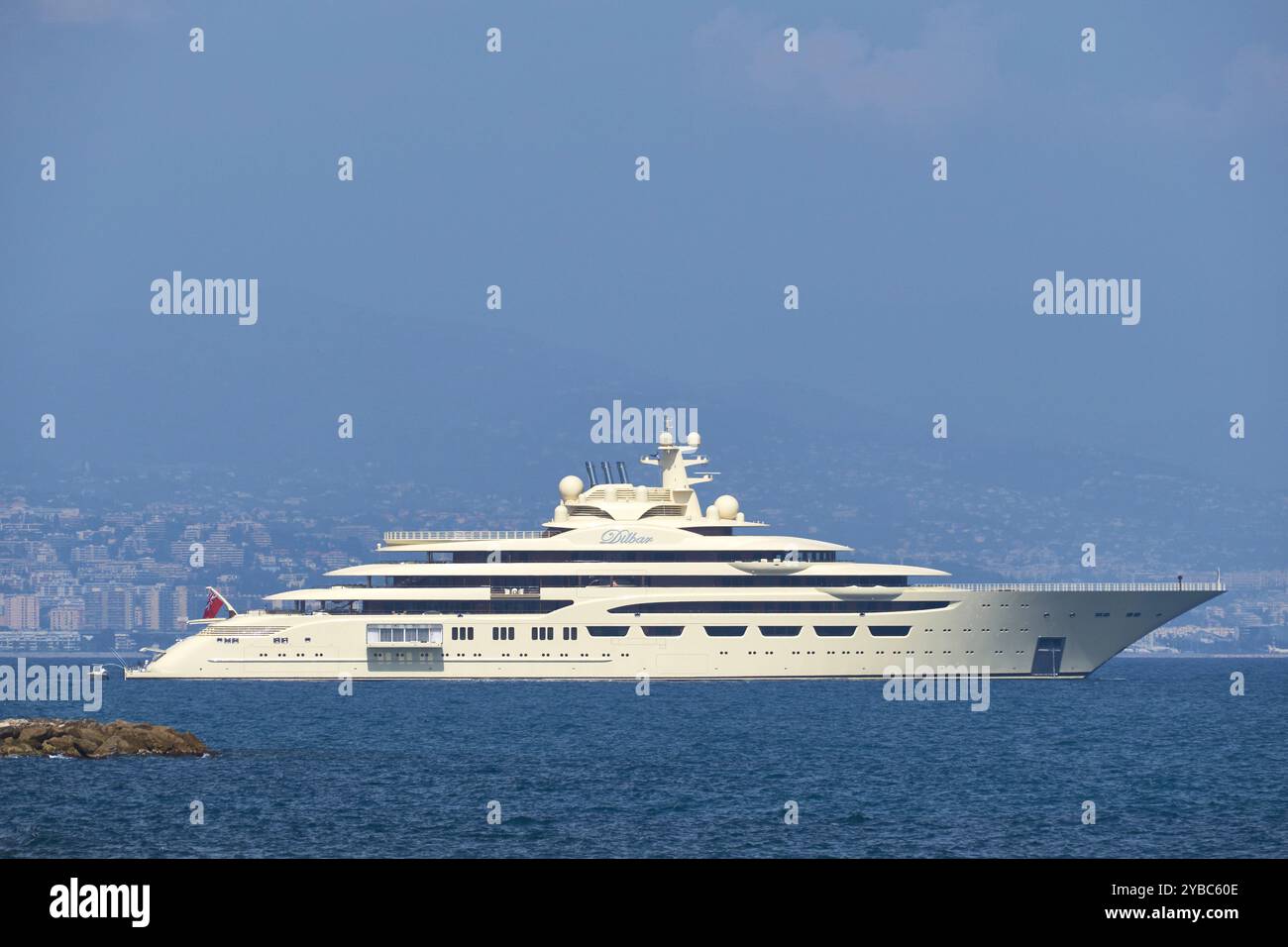 Luxury super yacht dilbar hi-res stock photography and images - Alamy