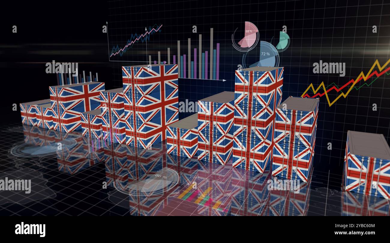 UK Great Britain export production and import cargo containers on ...