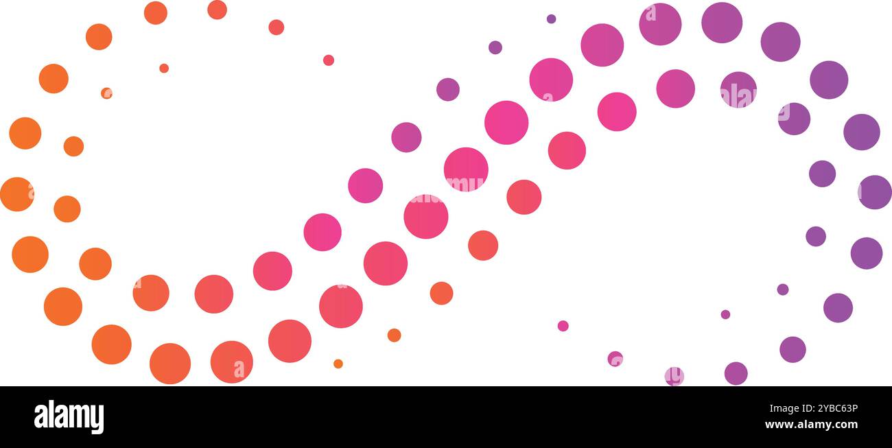 A colorful logo with a purple and orange swirl that looks like a circle ...