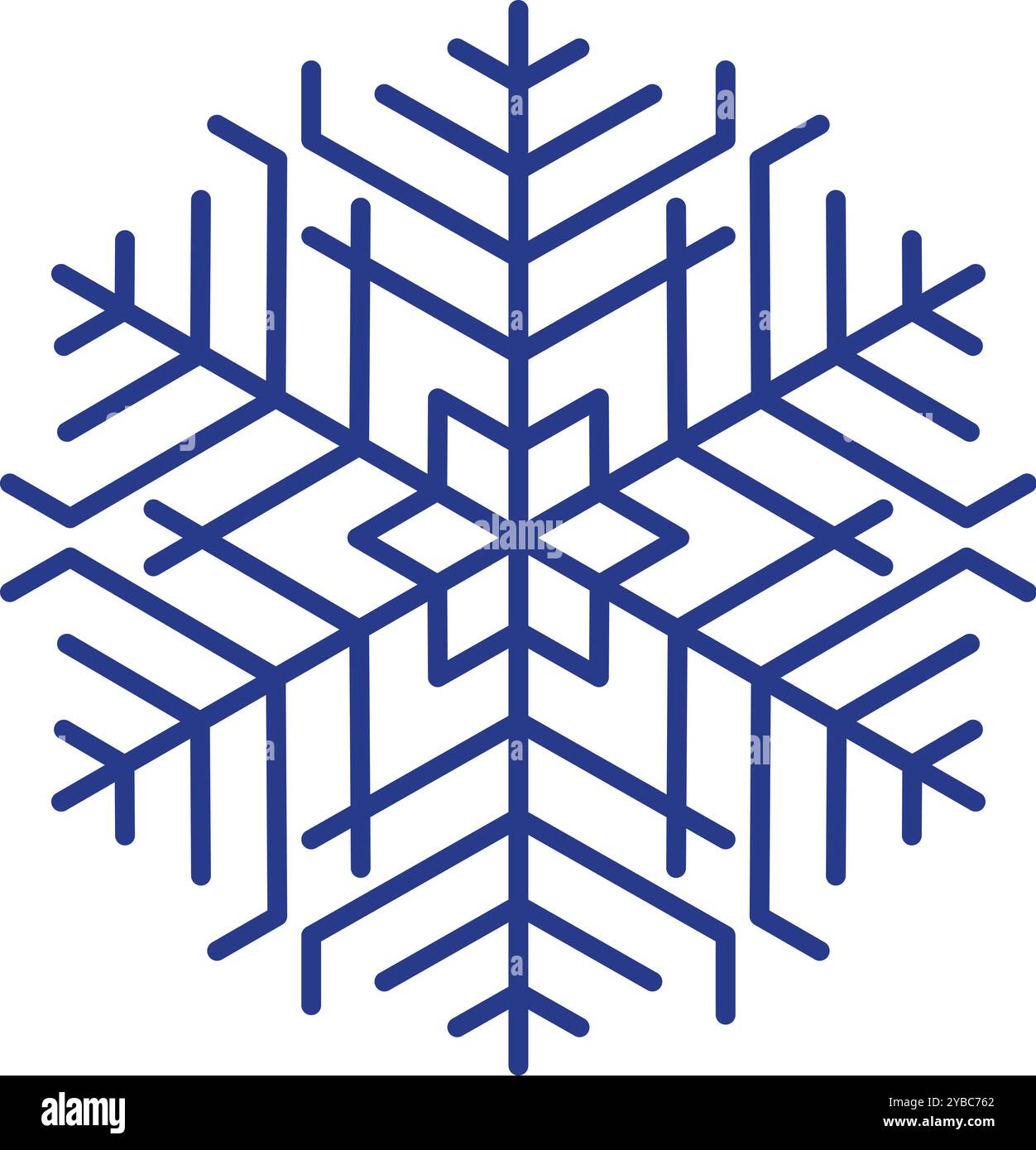 A blue snowflake with a white background Stock Vector Image & Art - Alamy