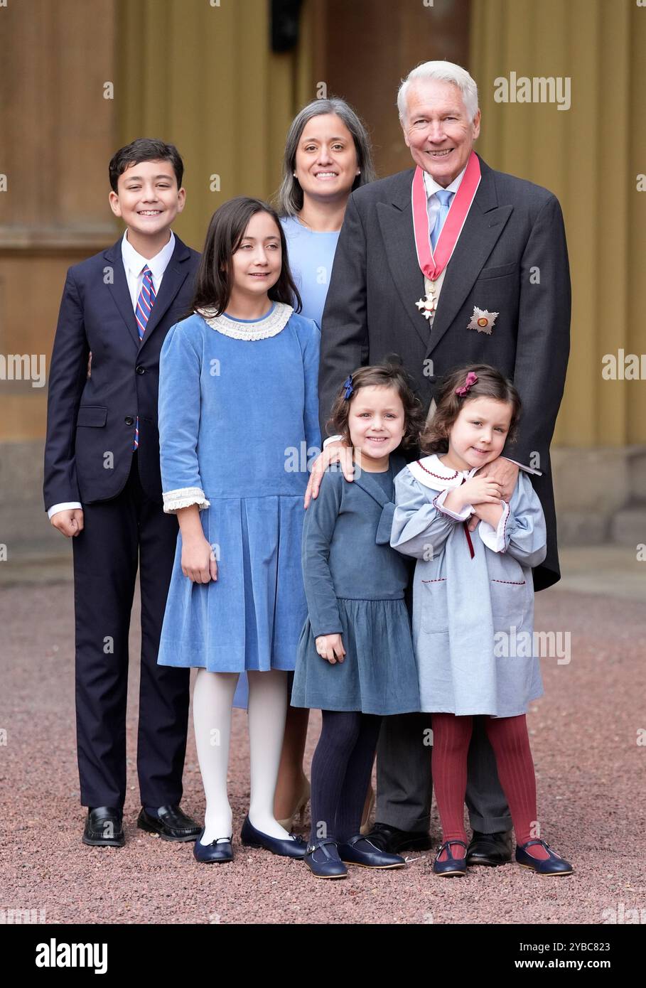 Professor Sir Philip Bobbitt (right) with family members after being ...