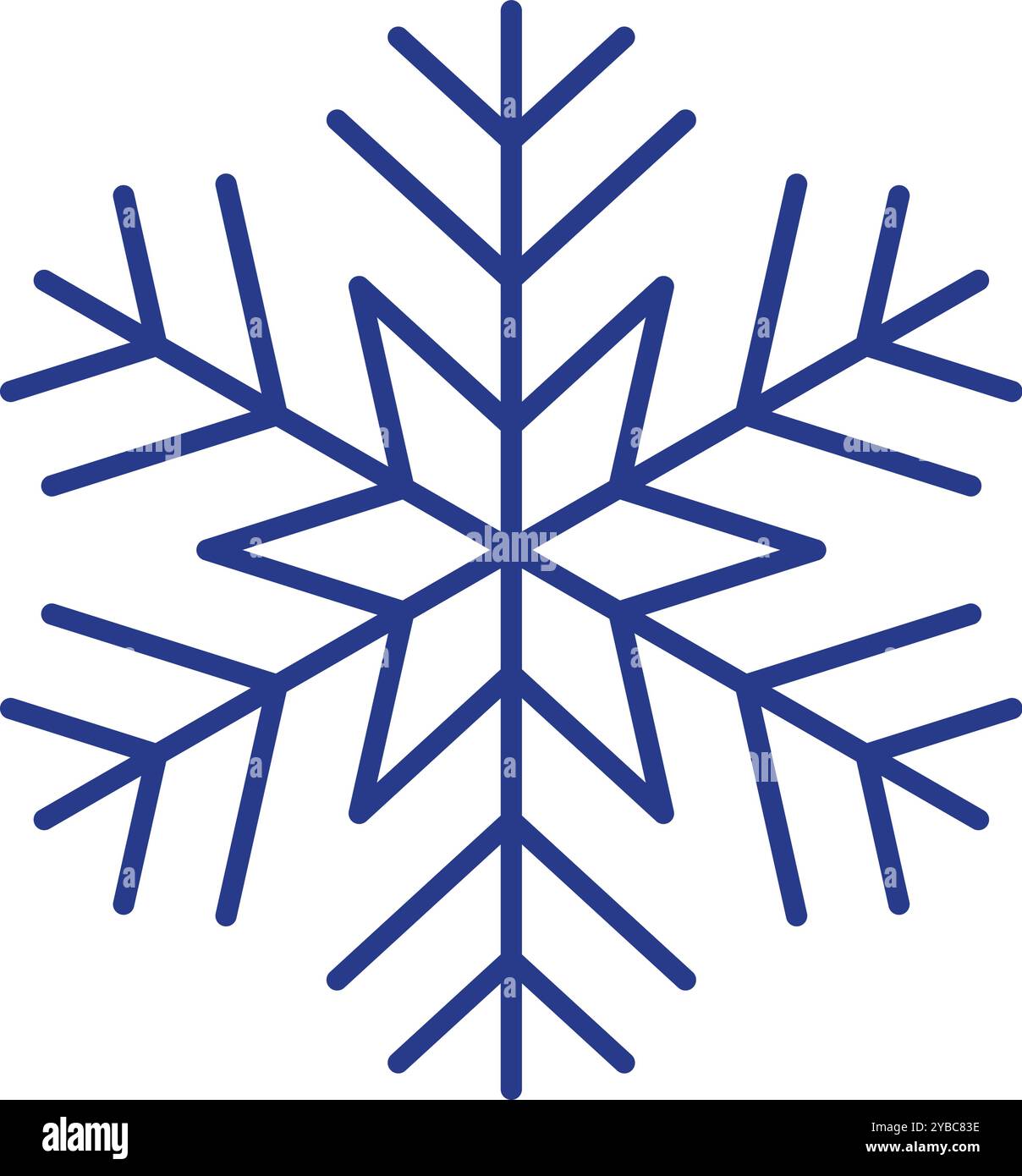 Snow crystal snowflake in Cut Out Stock Images & Pictures - Alamy