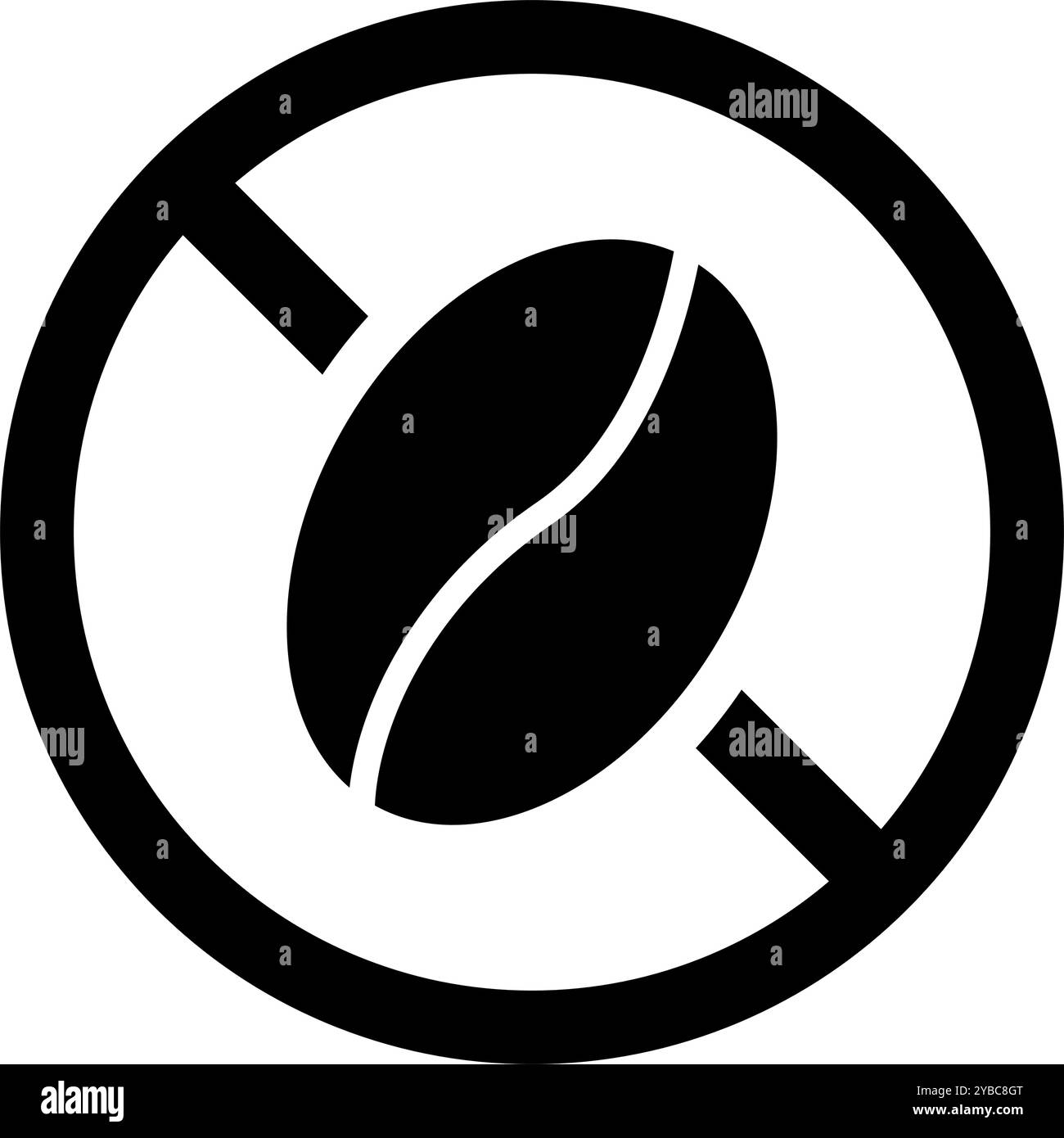 Non caffeine silhouette icon. Editable vector Stock Vector Image & Art ...