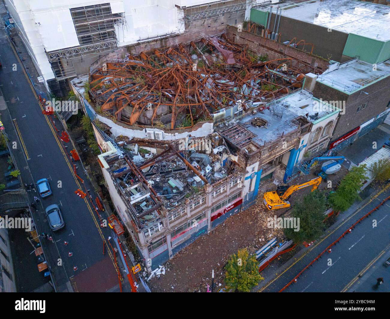 Aerial view of the O2 ABC former music venue on Sauchiehall Street ...