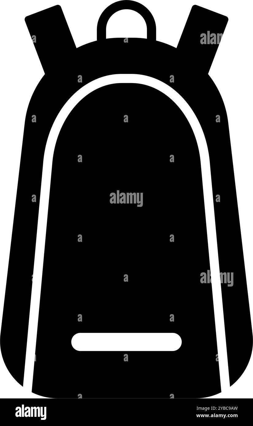 Modern rucksack silhouette icon. Editable vector Stock Vector Image ...