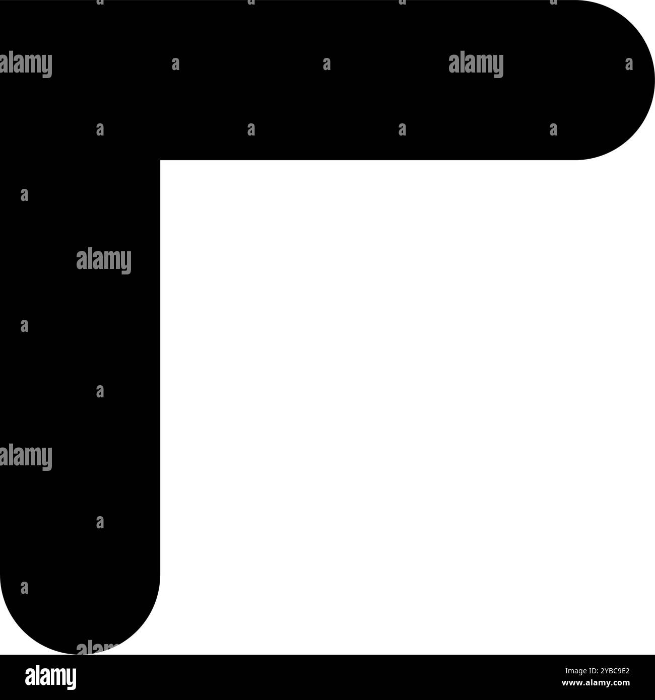 Corner silhouette icon. 90 degree angle. Editable vector Stock Vector ...