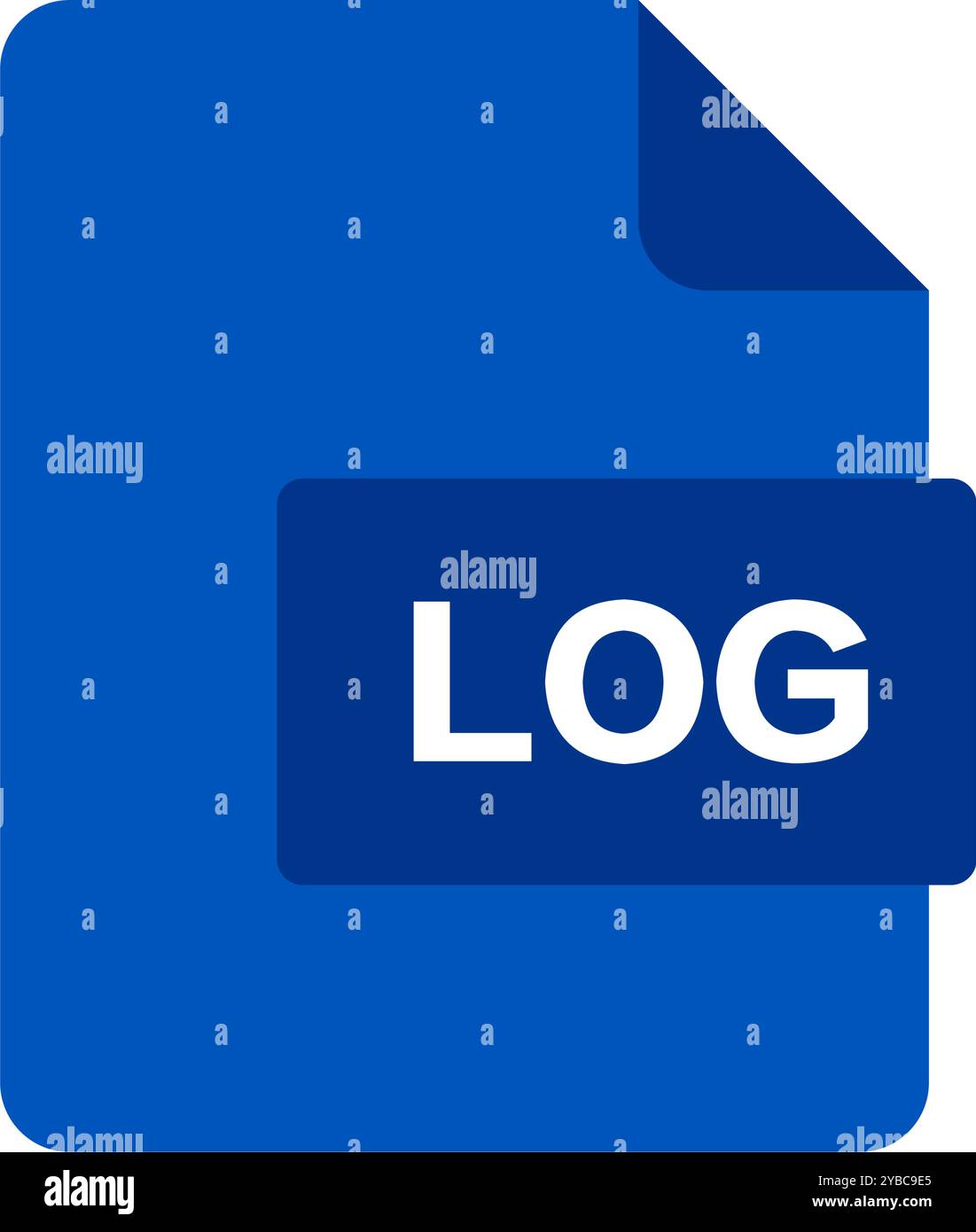 Flat design blue log file icon. Editable vector Stock Vector Image & Art - Alamy