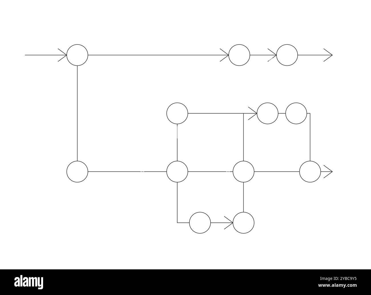 Roadmap decision making scheme black and white 2D line object Stock ...