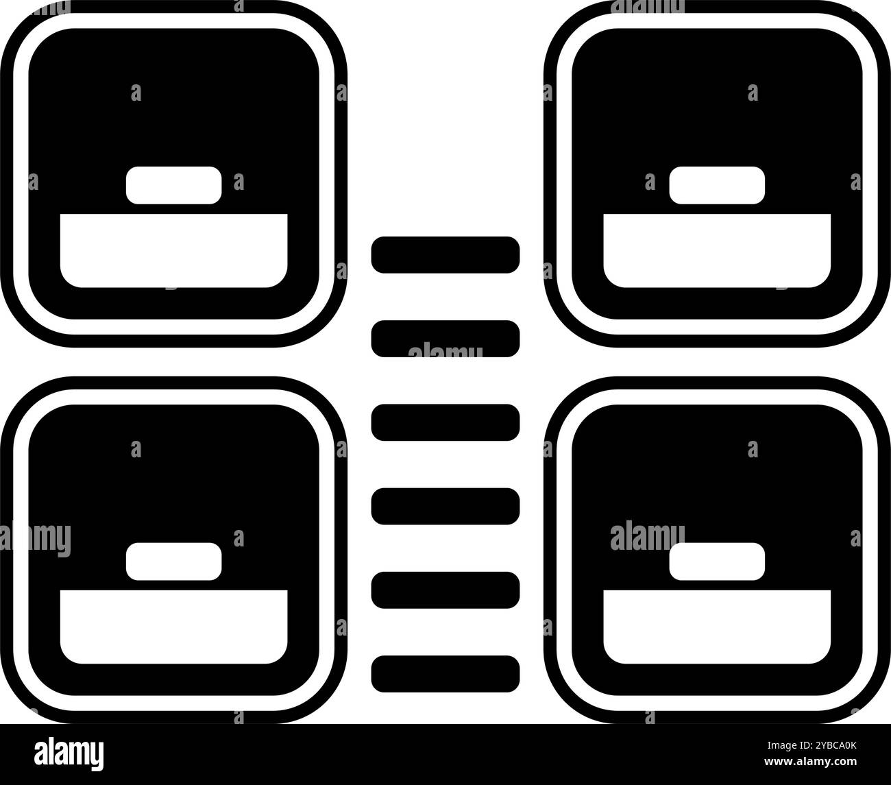 Simple capsule hotel silhouette icon. Editable vector Stock Vector ...