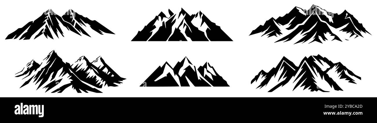 Set of mountains icon. Design can use for web and mobile app. Vector ...