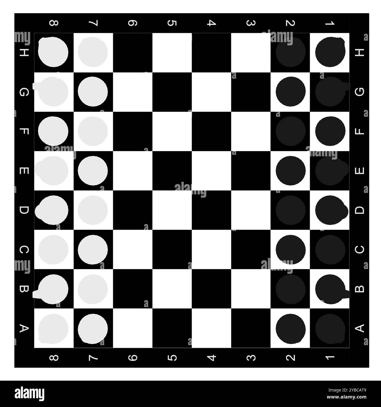 Silhouette Chess Board and pieces. Board game. A chess piece, or ...