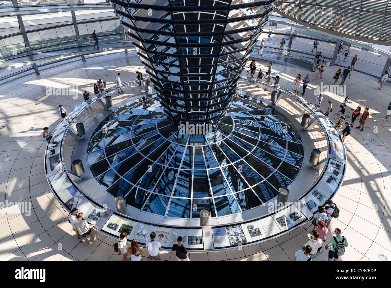 The Reichstag building glass dome interior at the German Parliament ...