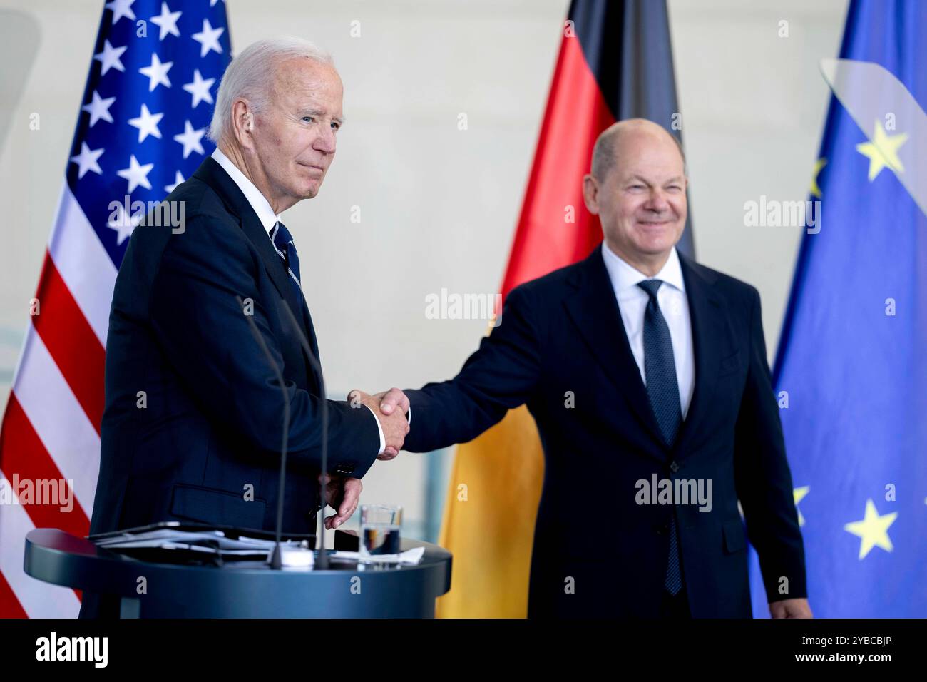 Press statements with the American President, JOE BIDEN and the German ...