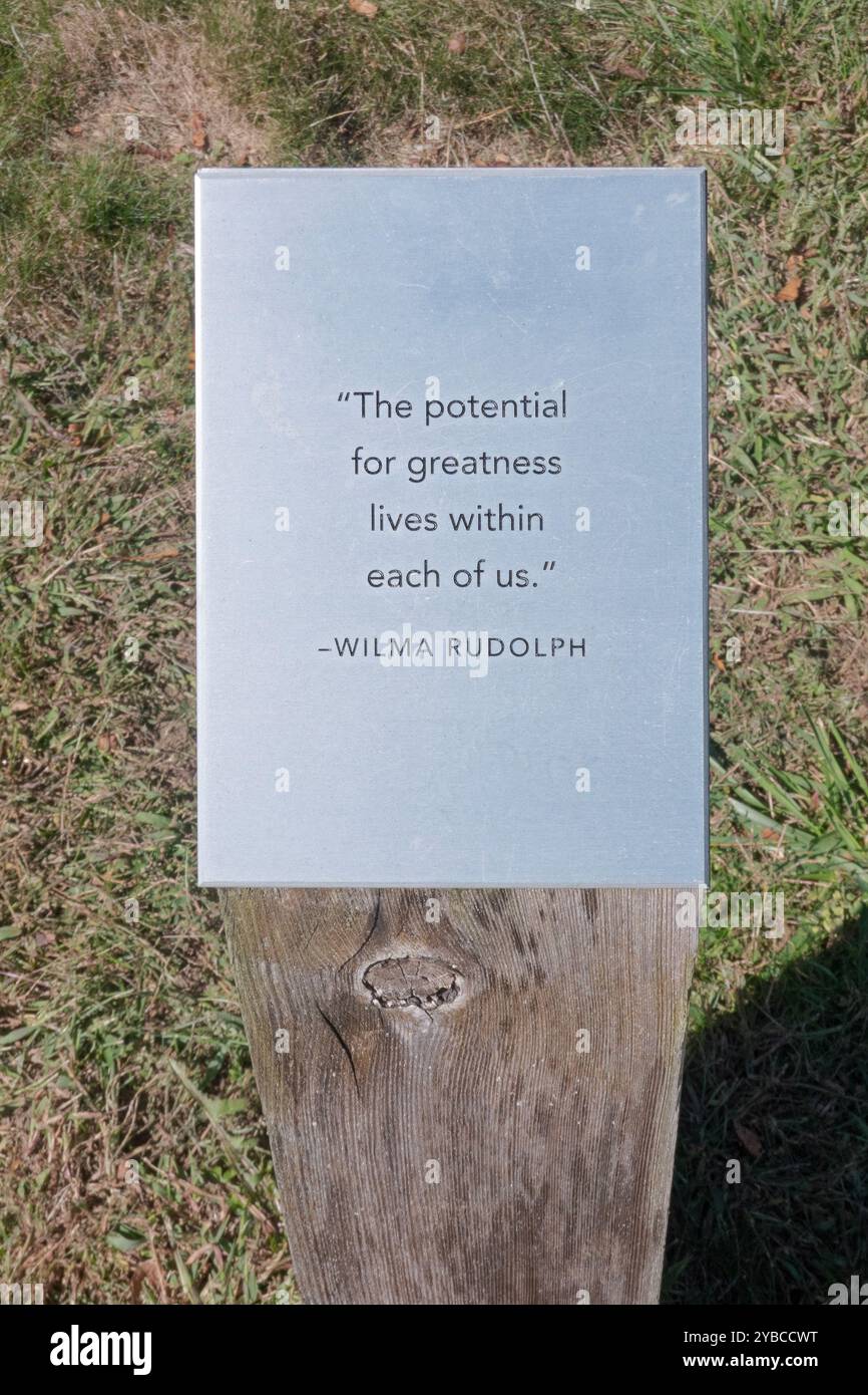 Sign outside of Northern Westchester Hospital with a Wilma Rudolph ...