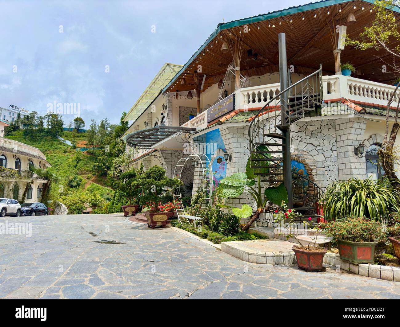 A hotel in the center of Sapa - Sa Pa town, Lao Cai province, Vietnam ...