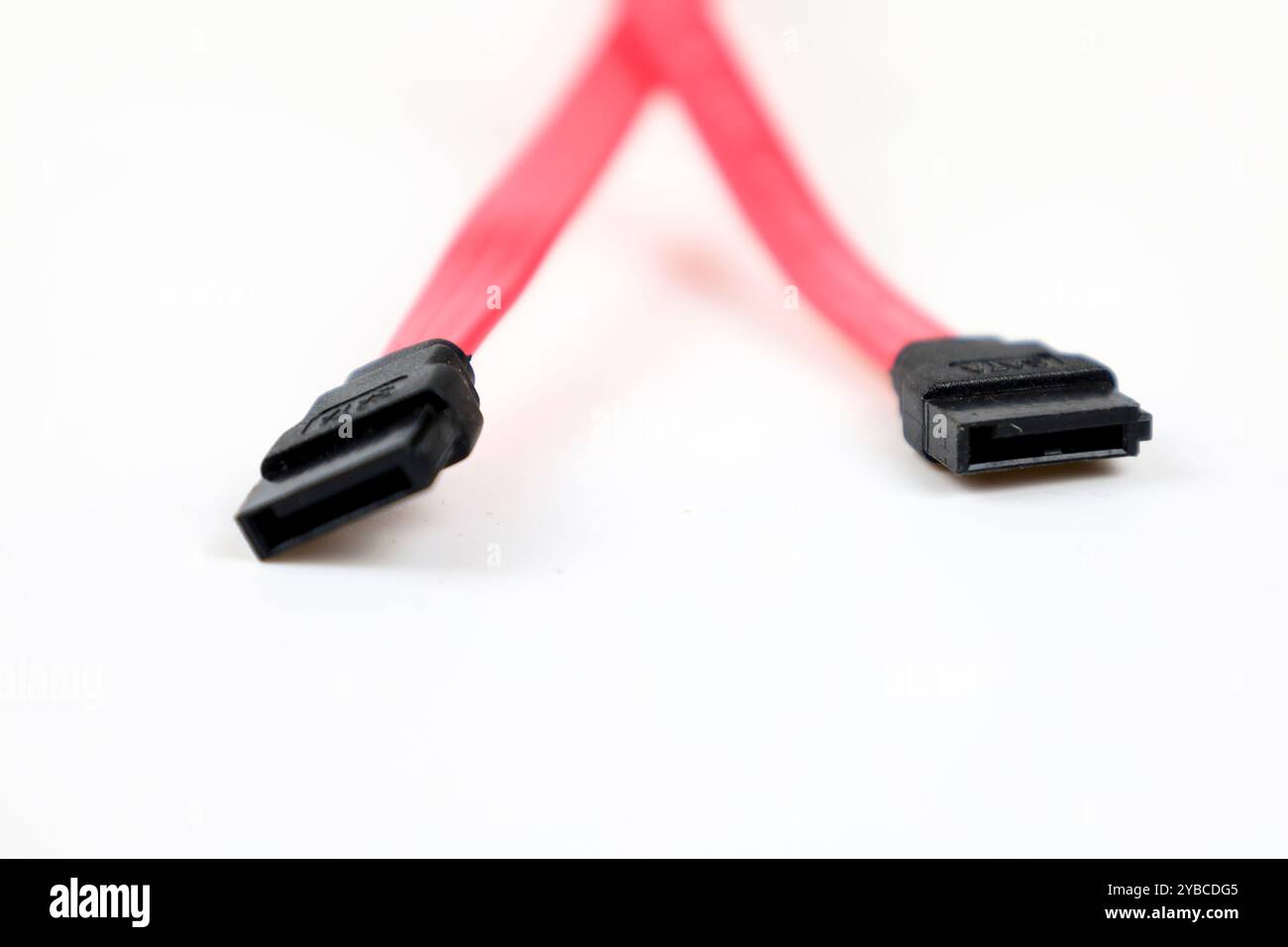 Red Sata connector on white background Stock Photo - Alamy