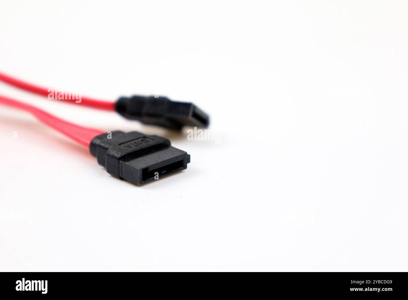 Red Sata connector on white background Stock Photo - Alamy