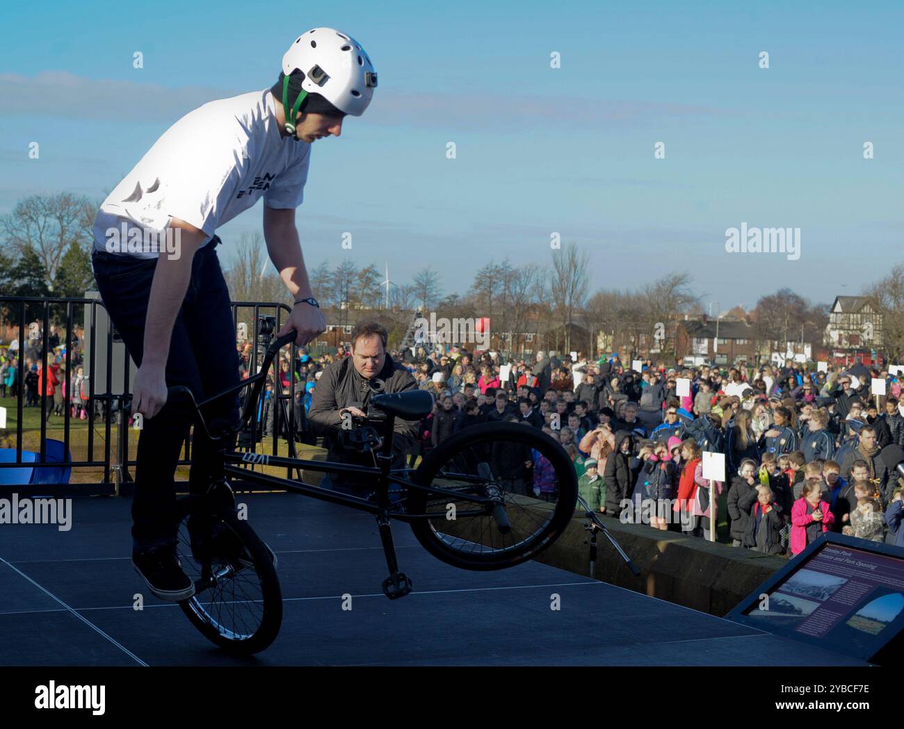 Matti Hemmings of Team Extreme performing flatland at Stanley Park ...